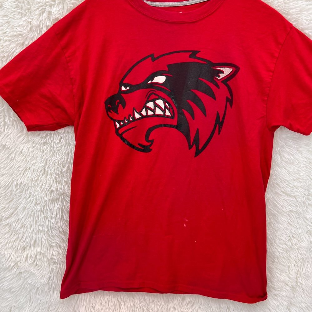 Vintage Hanes Men's Retro Red Wolverine Pride Short S… - Gem